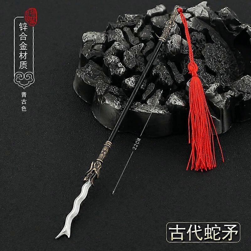 22cm Metal Halberd Spear Hook Sickle Stick Axe Ancient Chinese Weapons ...
