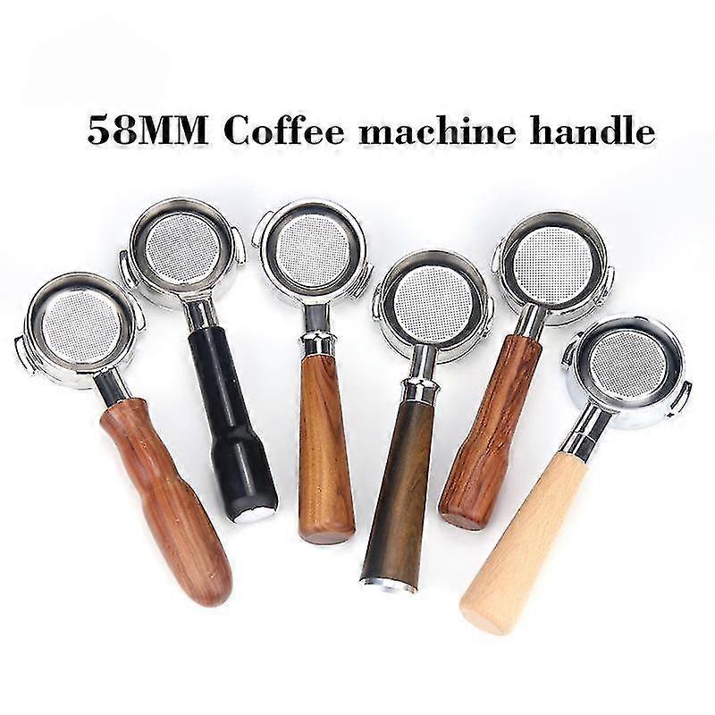 58mm Stainless Steel Double Ear Coffee Machine Handle Bottomless Filter ...