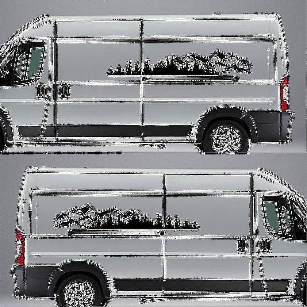 2pcs Car Sticker Mountain Forest Vinyl Car Sticker Truck Window Bumper ...