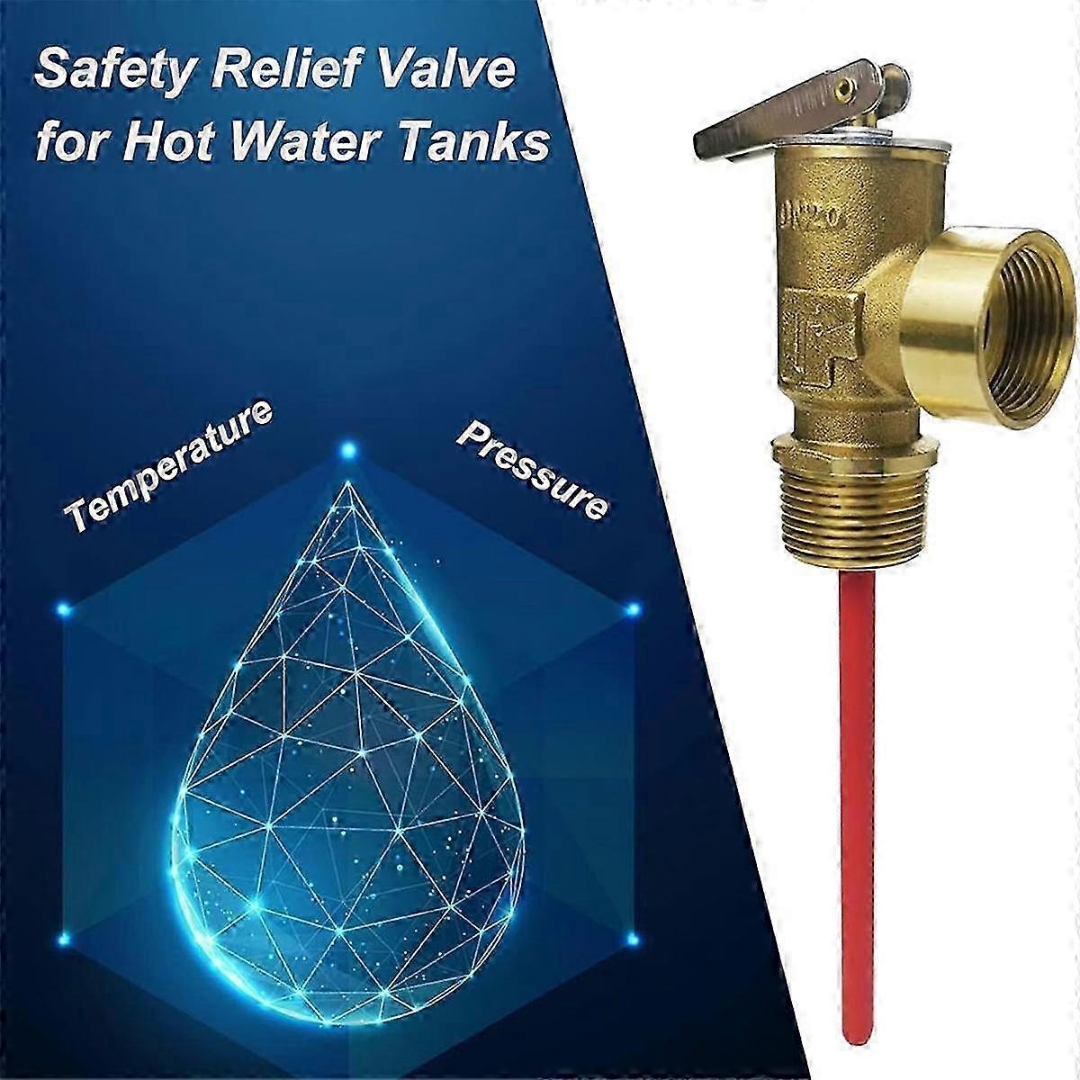 RV Automatic Relief Valve 3/4inch NPT for Hot Water Heater Temperature ...