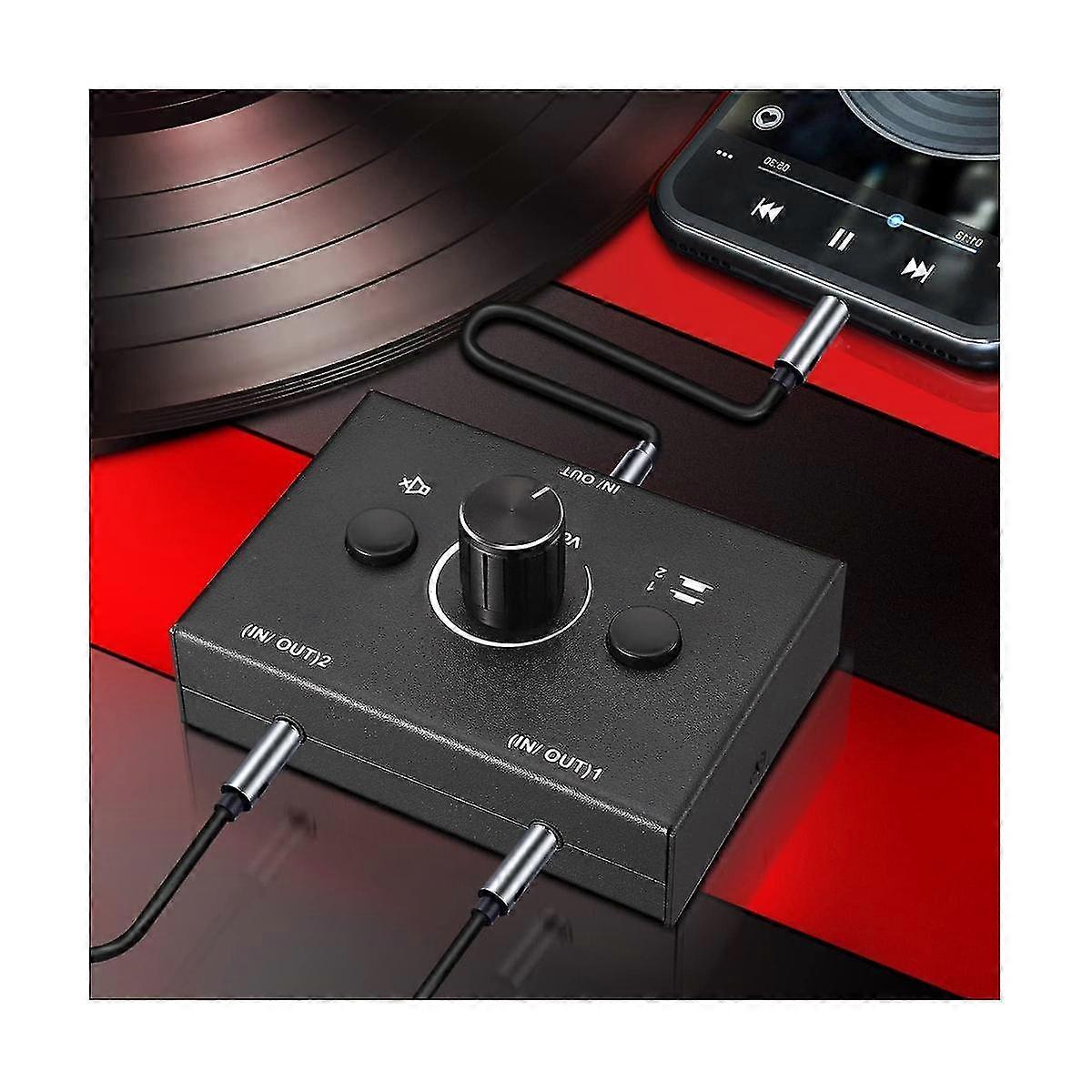 3.5mm Audio Switcher, 2 Input 1 Output/1 Input 2 Output Audio Splitter ...