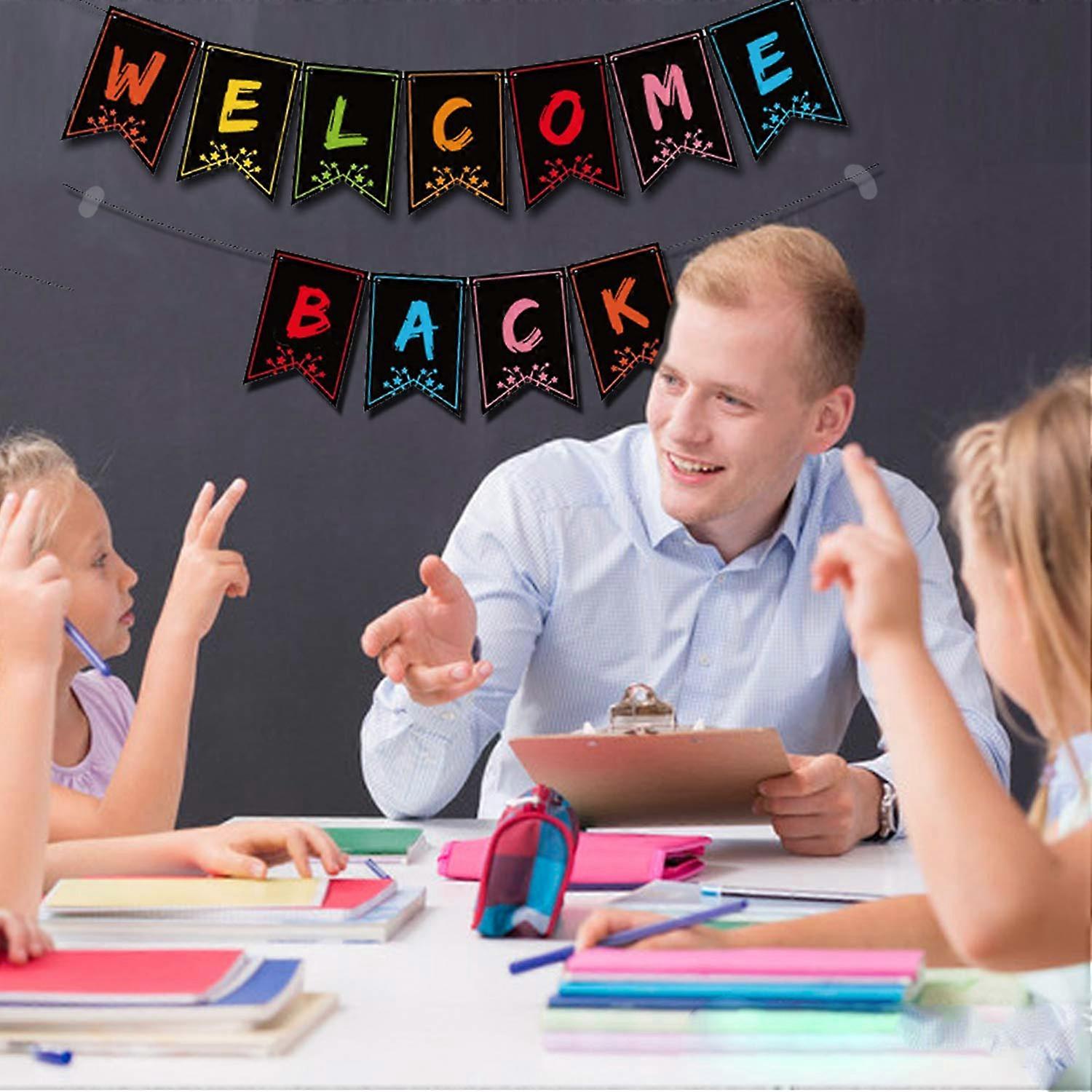 Welcome Back Banner for Classroom Decorations, Welcome Bulletin Board ...