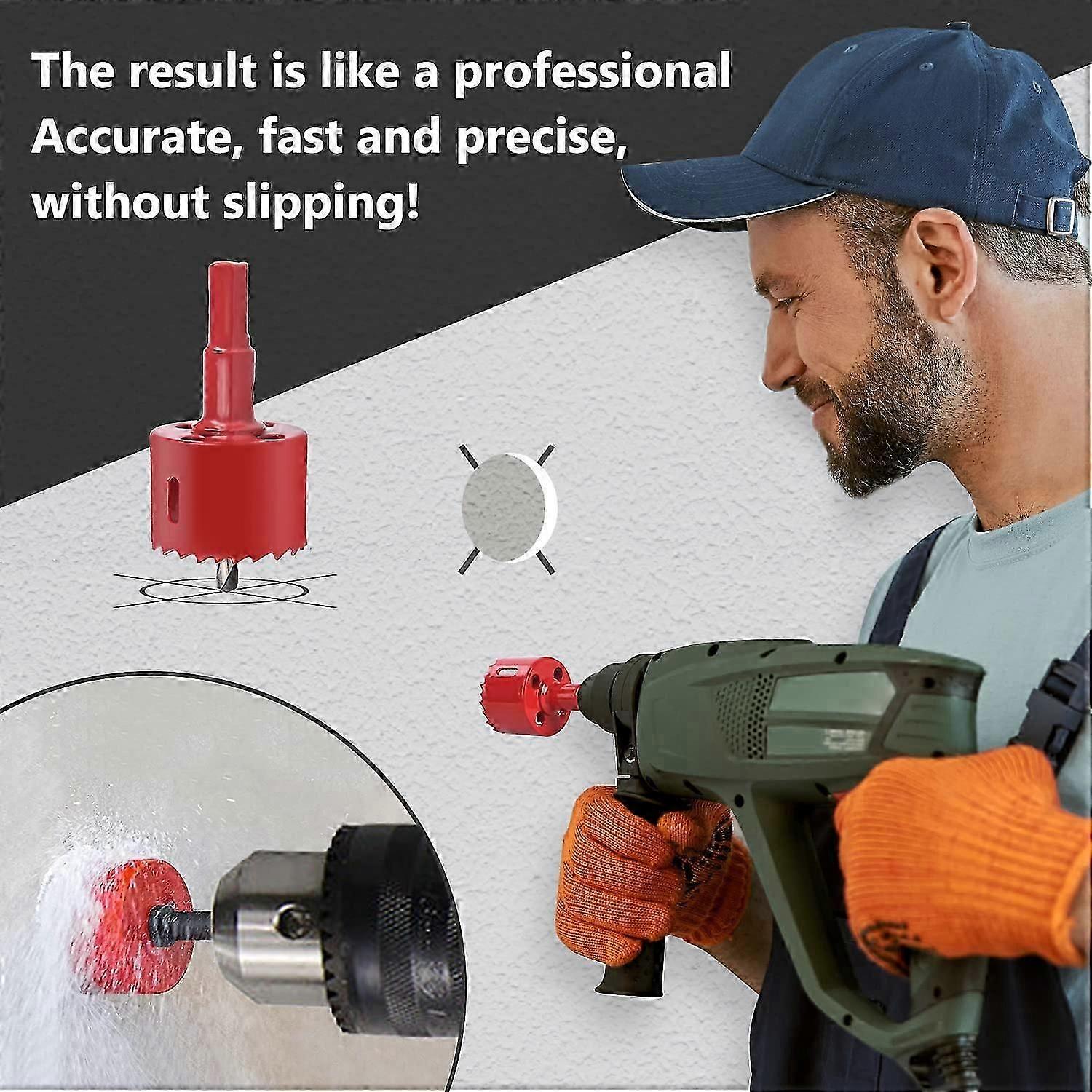 Bi-metal hole saw, 40mm wood hole saw, hole saw with hexagonal adapter ...