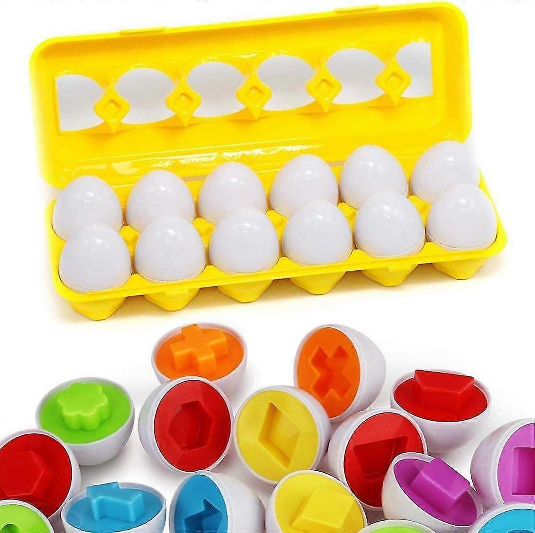 Matching Eggs - Toddler Toys - Color Shapes Egg Set - Educational Color ...