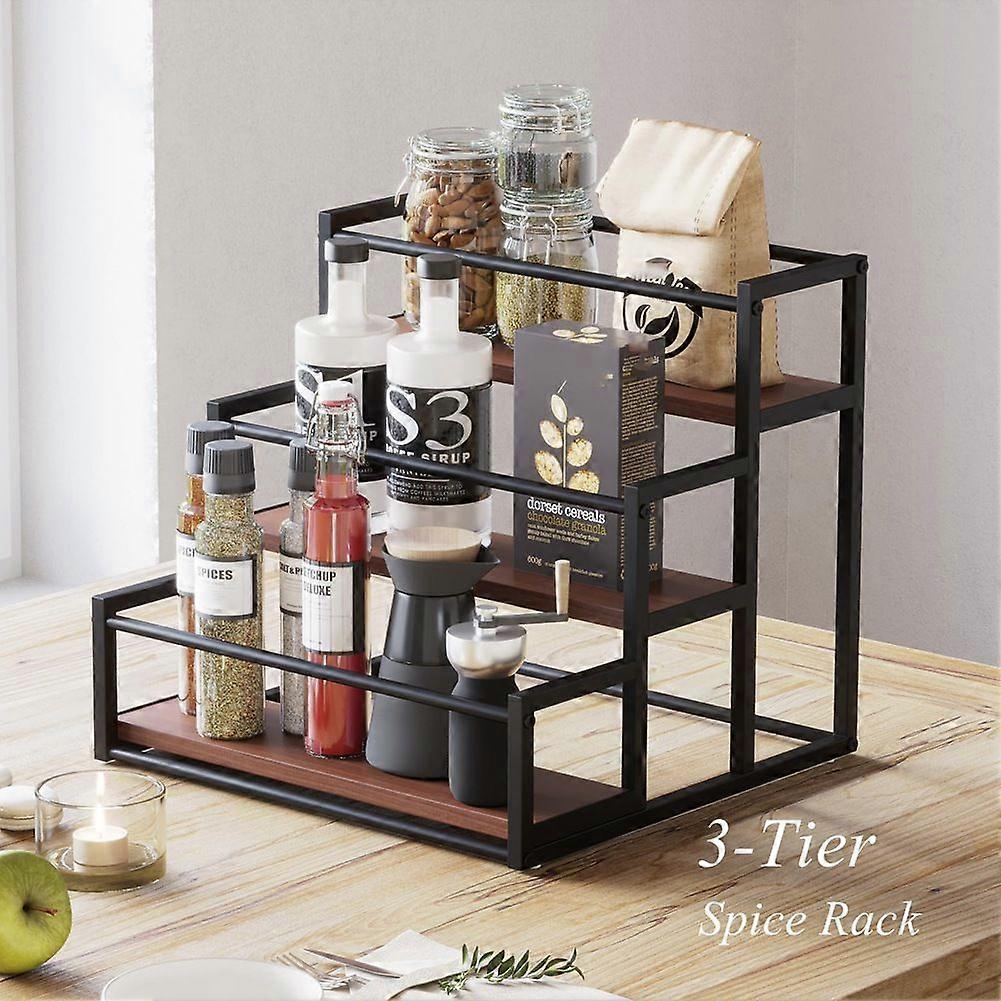 Coffee Syrup Rack 3-Storey Storage Rack Wine Rack Wine Rack Kitchen ...