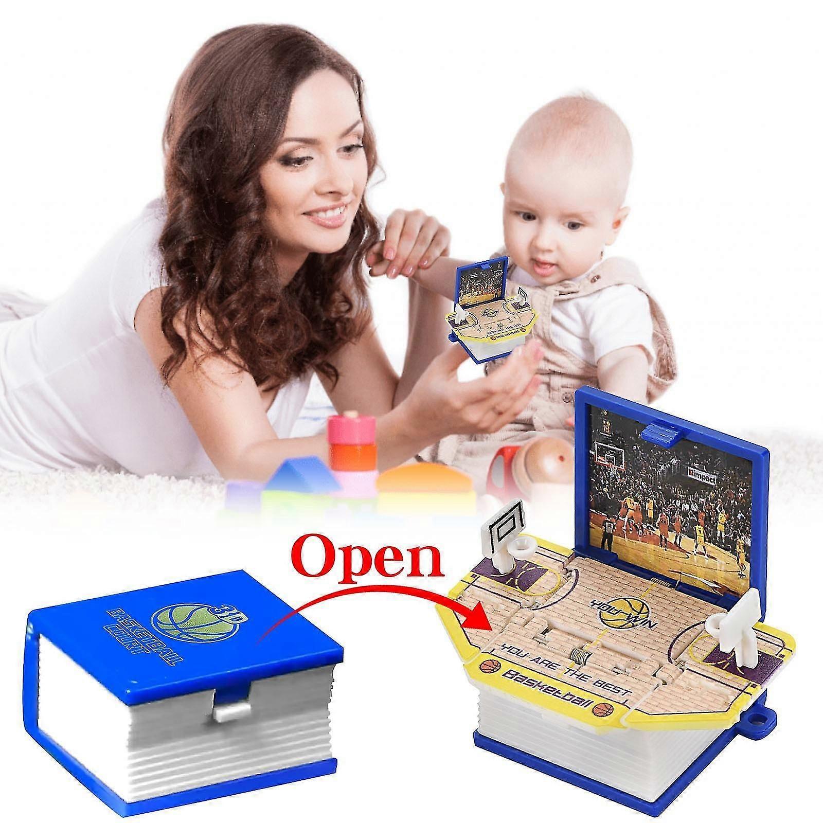 Basketball Court Folding Bounce Book Mini Key Chain Basketball Court ...