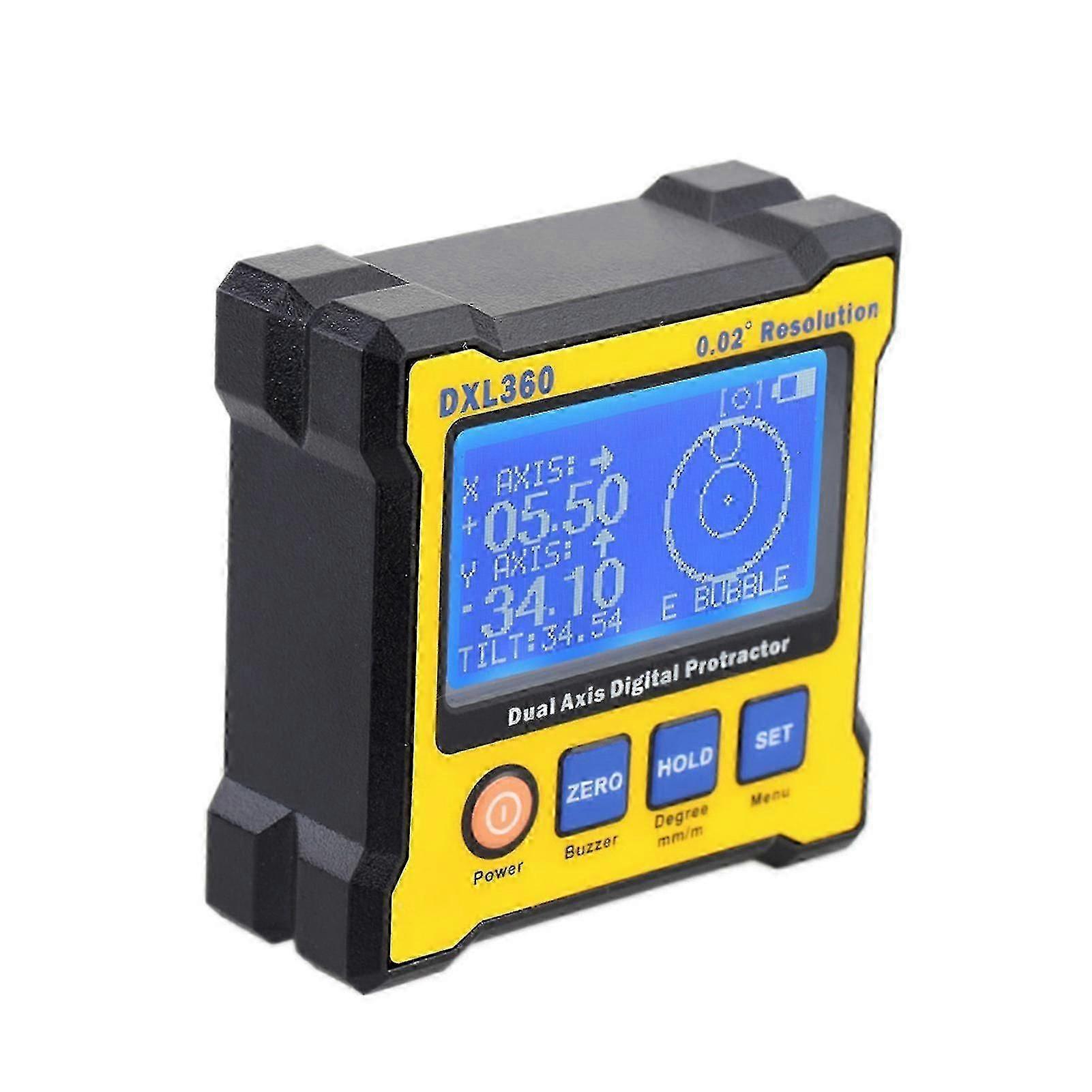 Dxl360 Dual Axis Digital Angle Protractor With 5 Side Magnetic Base ...
