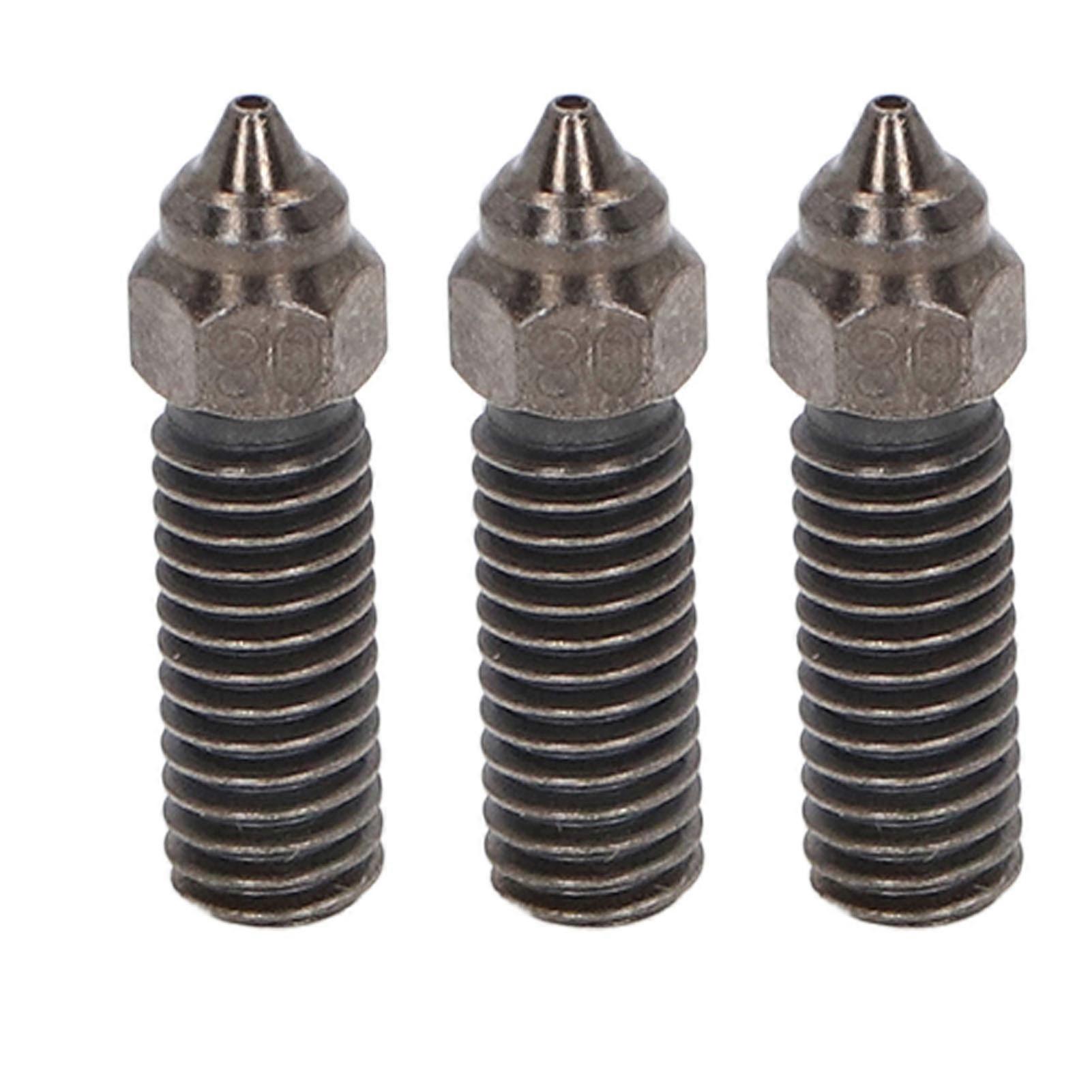 3PCS Hardened Steel Nozzles High Flow Kit 3D Printer Extruder Nozzle ...
