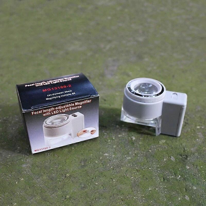 Handheld Magnifier, Small Illuminated with Scale, Magnifying Glass for ...