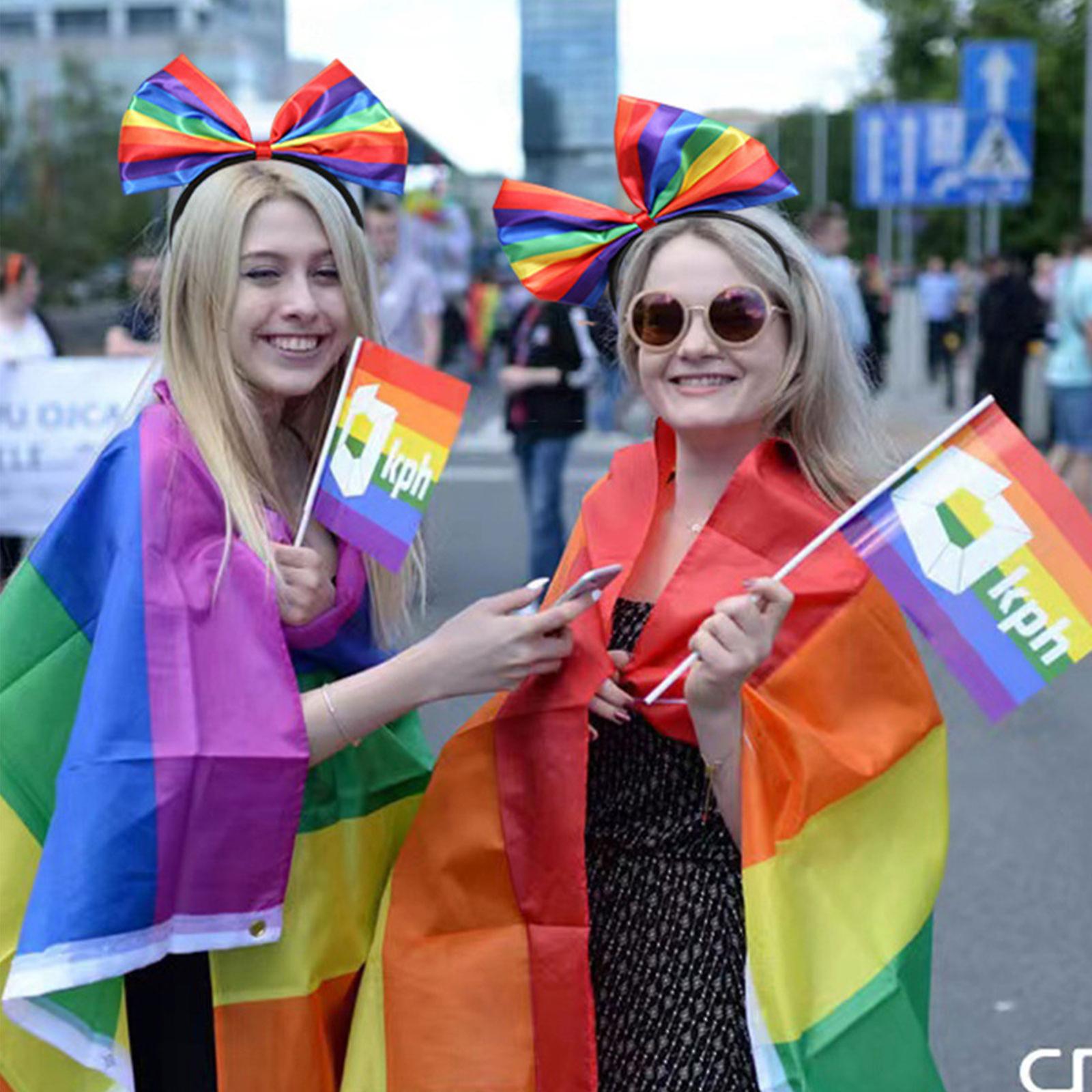 2023 New Rainbow Headband Bowknot Pride Head Bopper for Women, Pride ...