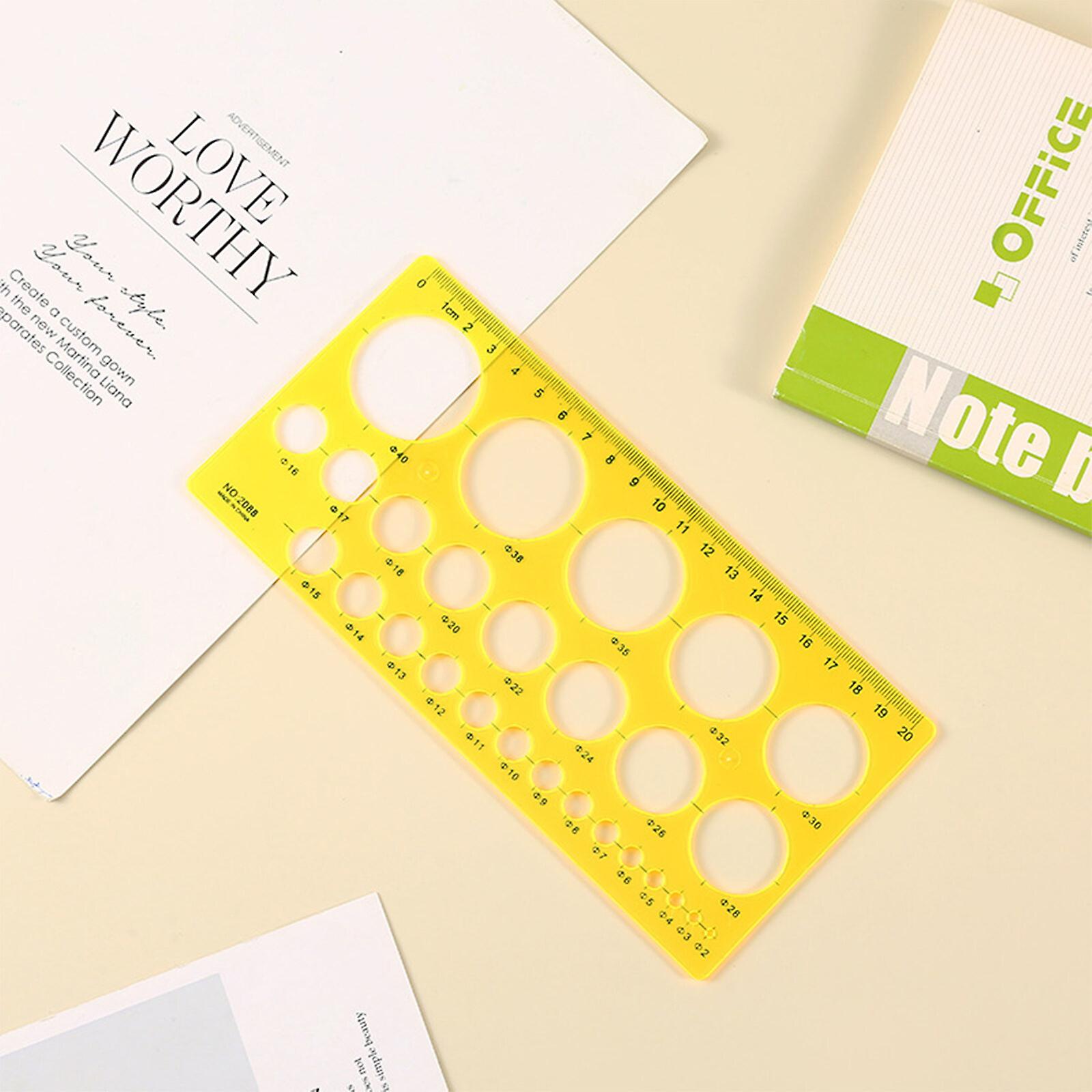 Circle Template Ruler Oval Stencils Scale For Drawing & Painting, High ...