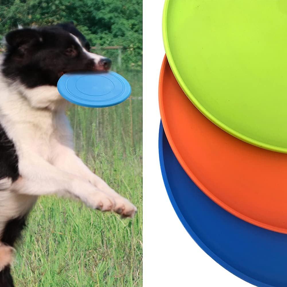 3 Pack Dog Flying Discs, Interactive and Lightweight Soft Rubber Dog ...