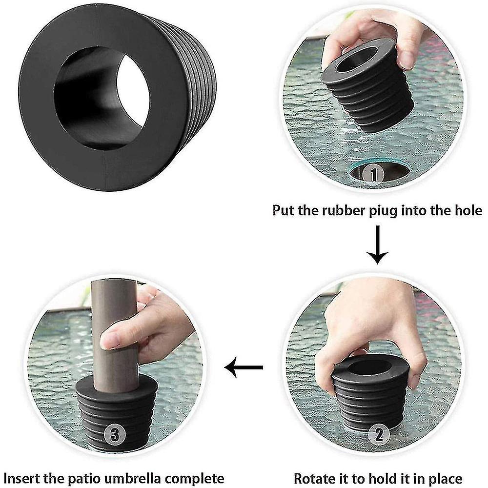 Patio Table Umbrella Hole Ring Plug Flexible Easy Installation Umbrella ...