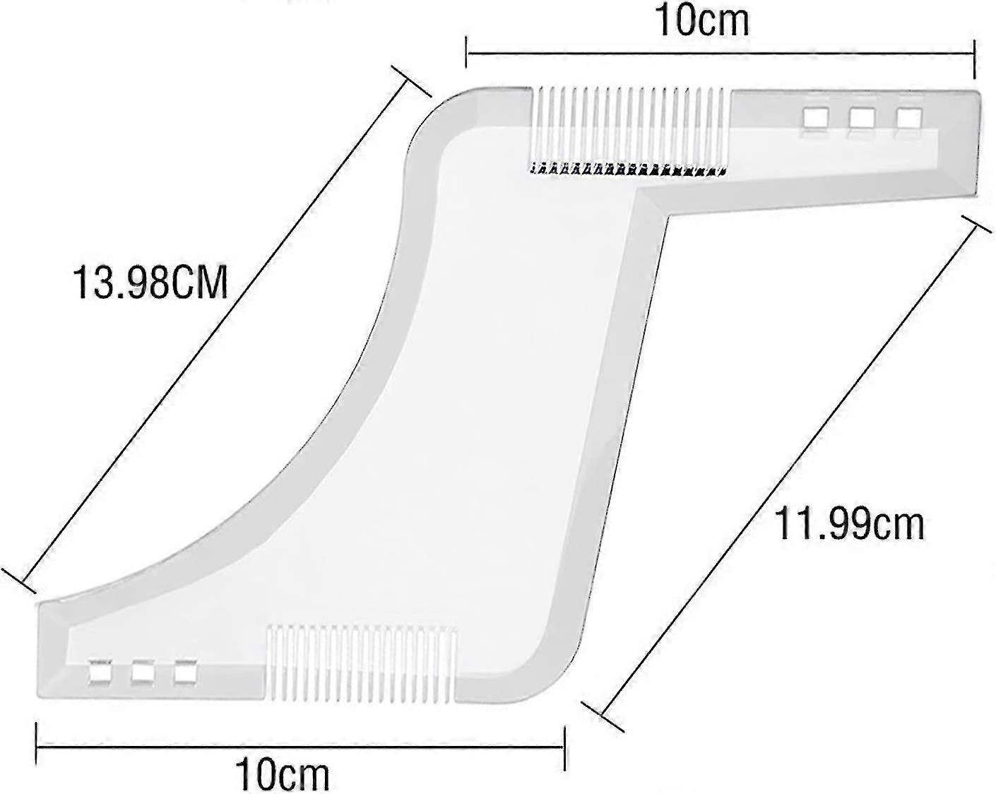 Beard Stencil, Beard Guide Shaper With Comb, Beard Styling Tool ...