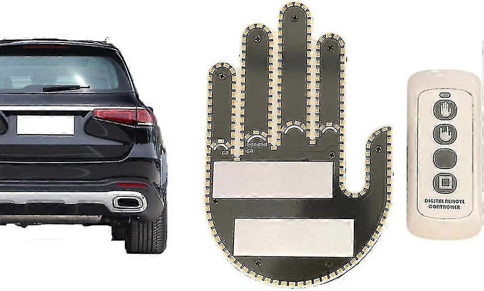 Car Led Middle Finger Sign, Car Middle Finger Light, Thumb Up Light ...