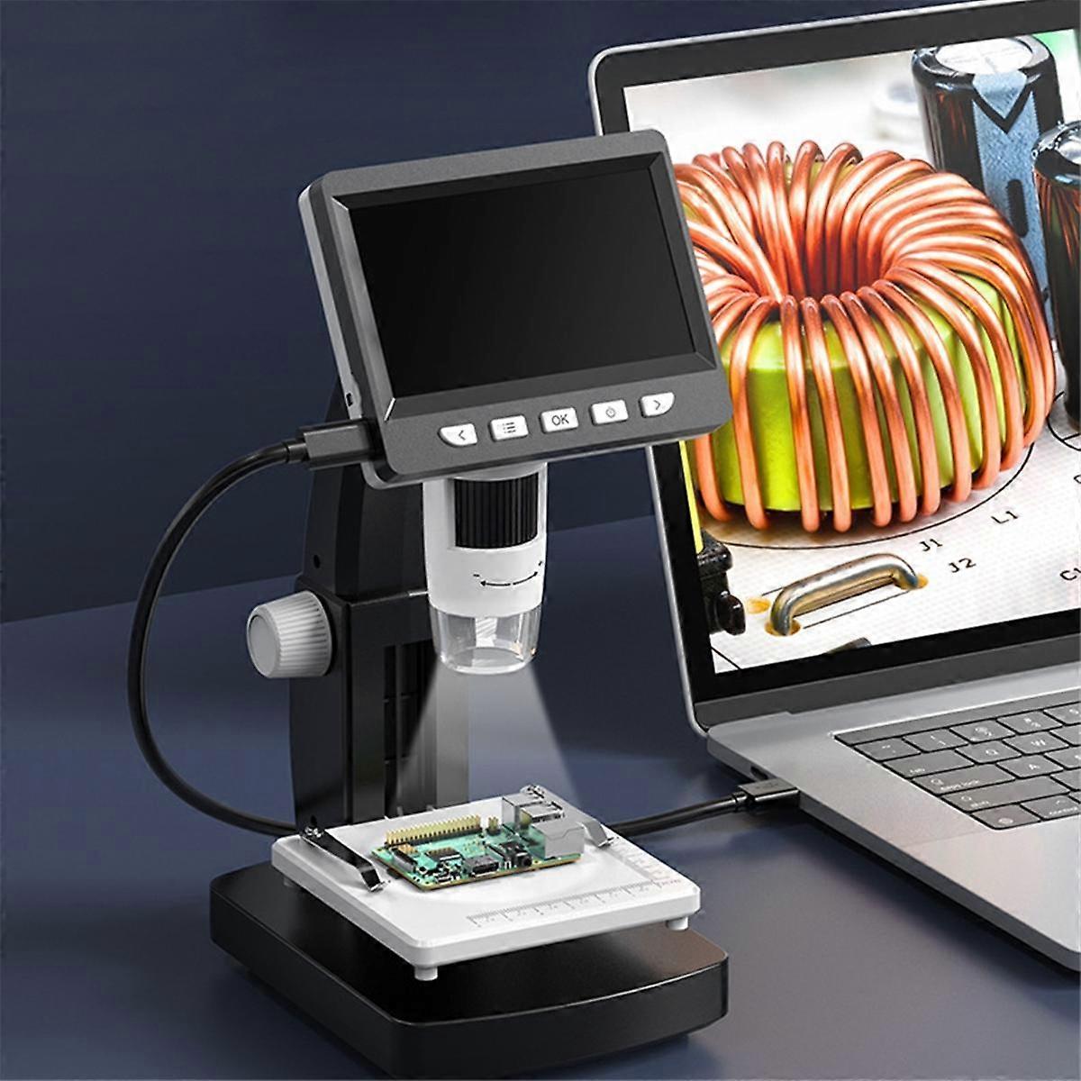 4.3inch Digital Microscope 1000X Magnification USB Coin Microscopio ...