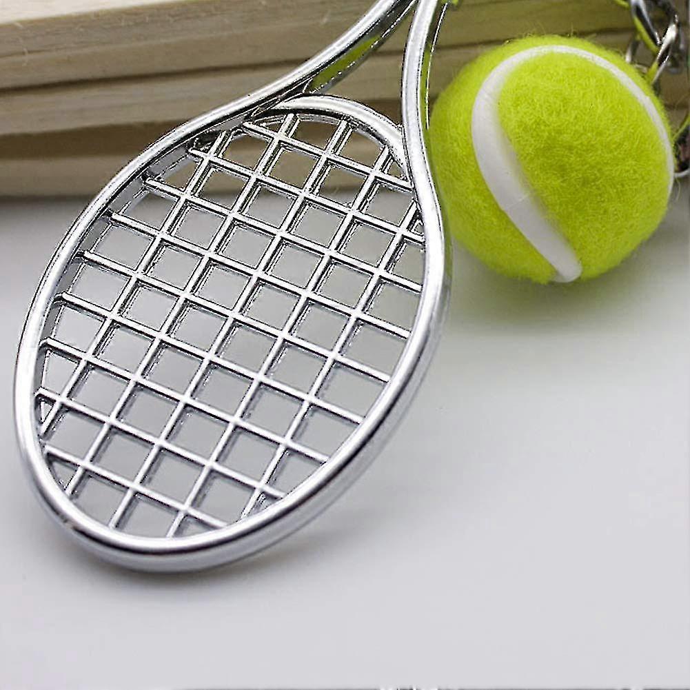 Key Ring Metal Tennis Racket Key Ring Tennis Ball 2 Pieces | Fruugo UK