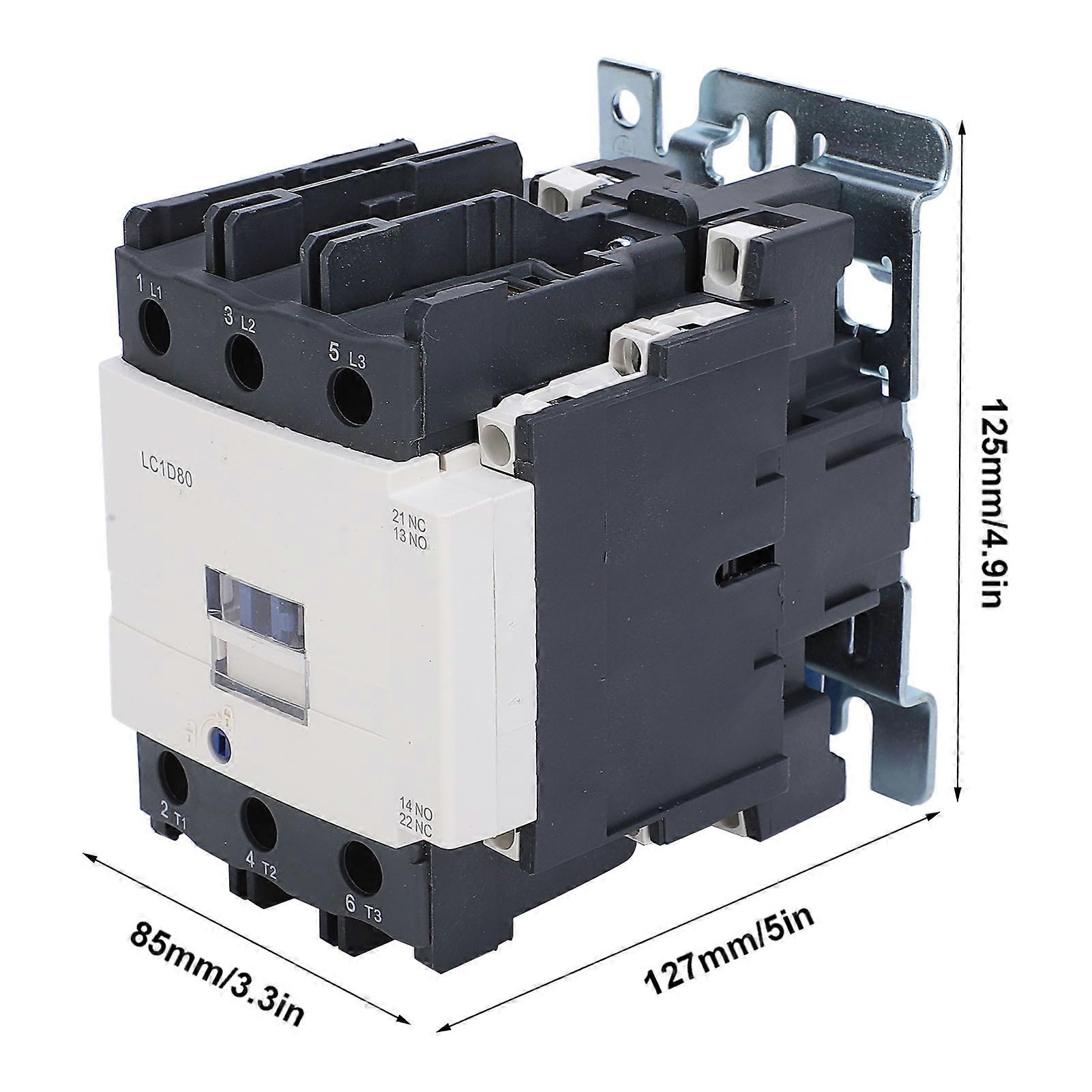 LC1D80 NEW Electric 50/60Hz 3 Poles Coil AC Contactor 220V 80A NO.7093 | Fruugo UK