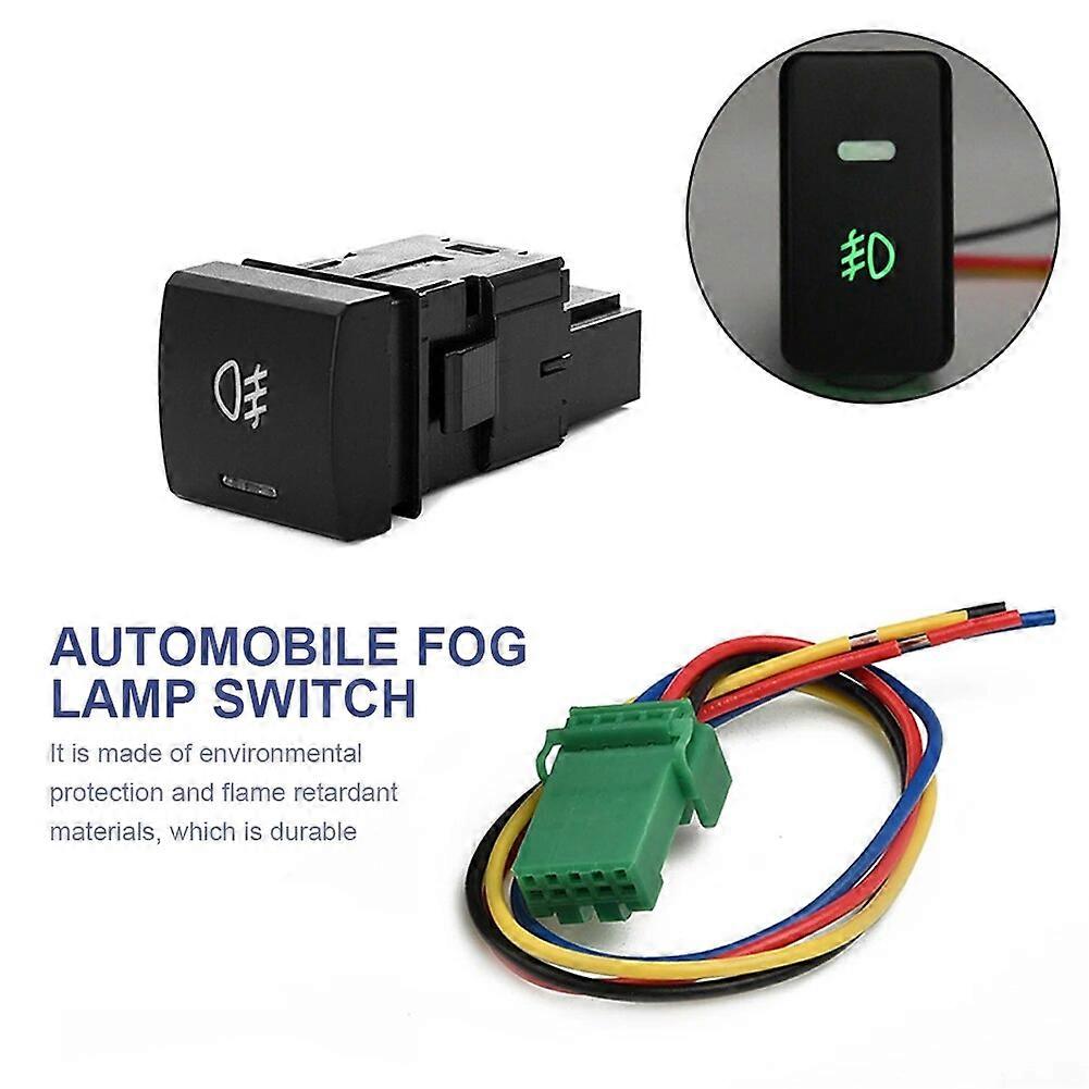 Car Fog Lights Switch with Green Light Fog Light Button Replacement ...