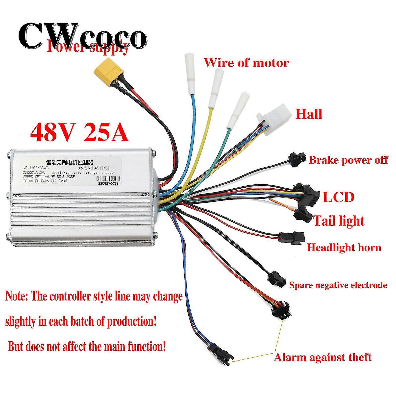 36v 48v 500w 800w Brushless Motor Controller Tf-100 Lcd Display Meter For Kugoo M4 Electric ...