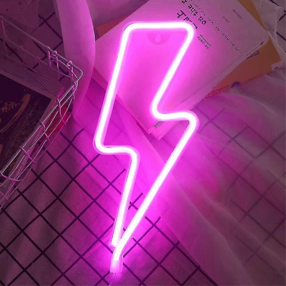 Lightning Bolt Neon Signs-led Signs For Wall Decor Usb Or Battery Led ...