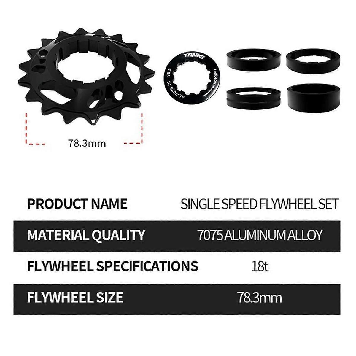 Single Speed Flywheel Conversion Kit 18T Cassette Cog Road Bike ...