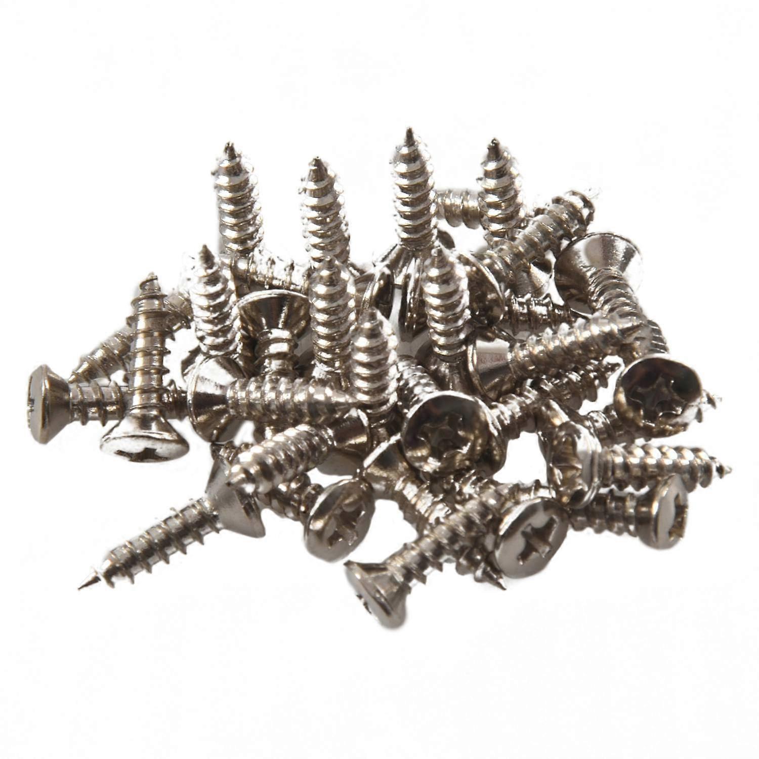 30pcs Chrome Pickguard Screw For Fender Strat/Tele Electric Guitar Bass ...
