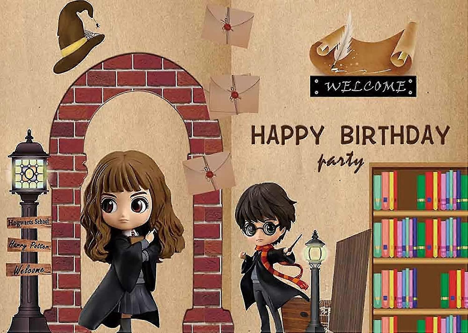 Wizard Happy Birthday Party Supplies Wizard Birthday Party Backdrop ...