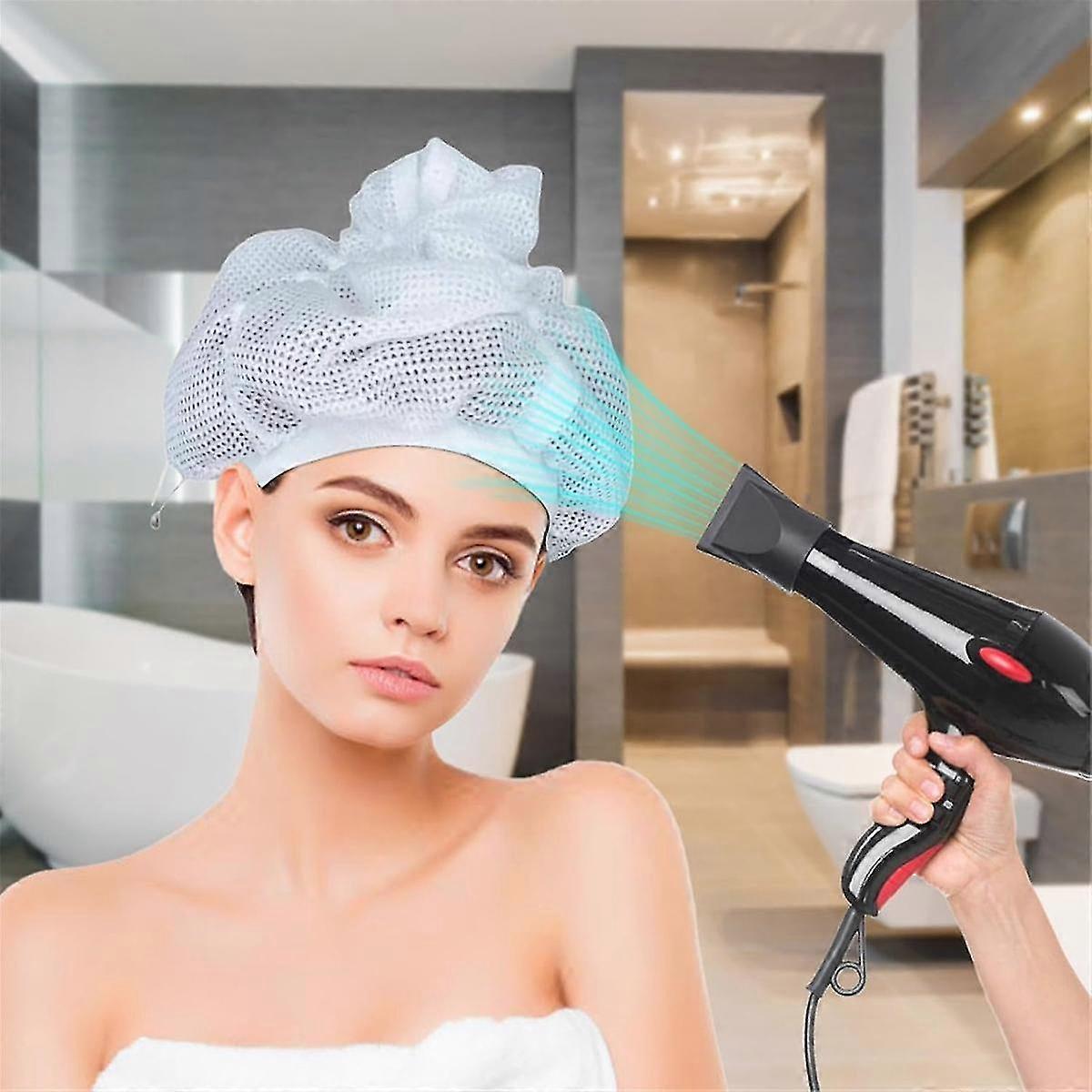 Net Plopping Cap for Drying Curly Hair, 2024 New Net Plopping Cap Net ...