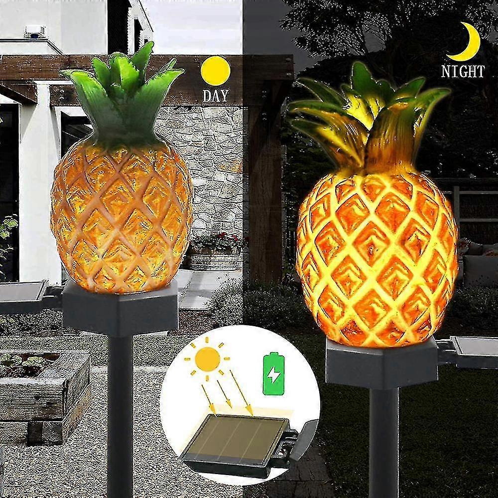 Garden Decorative Solar Lights - 2 Pack Cactus/pineapple Landscape ...