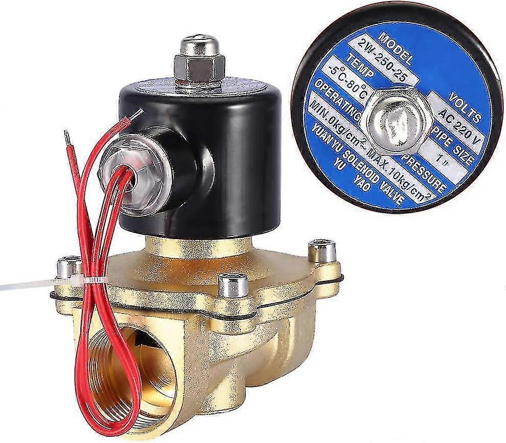 Dn25 1 "normally Closed Brass Electric Solenoid Valve, 220v Ac 1" Bidirectional Solenoid Valve ...