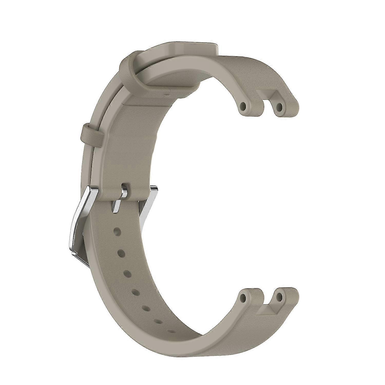 Solid Color Leather Watch Band Replacement Watchstrap for Garmin Lily ...