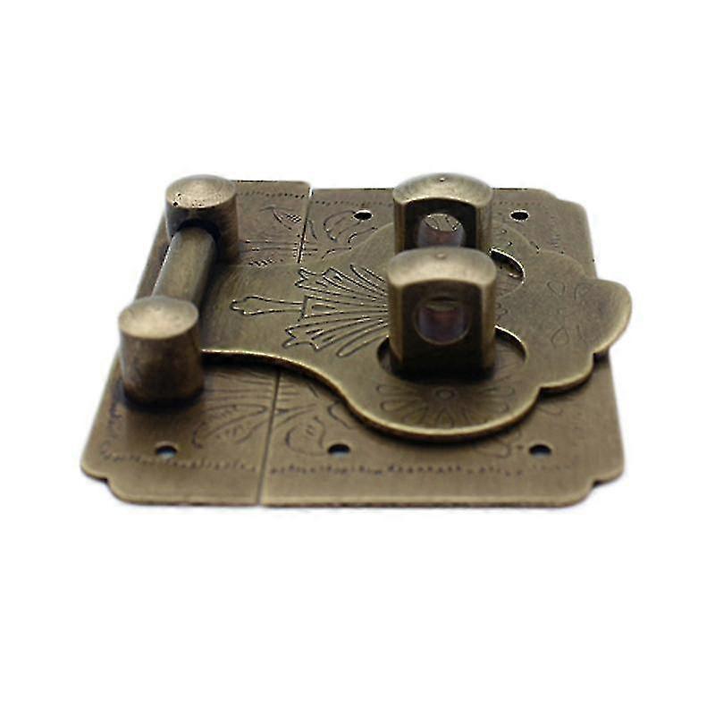 Pure Copper Square Wooden Box Toggle Latch Retro Decorative Lock Lock ...