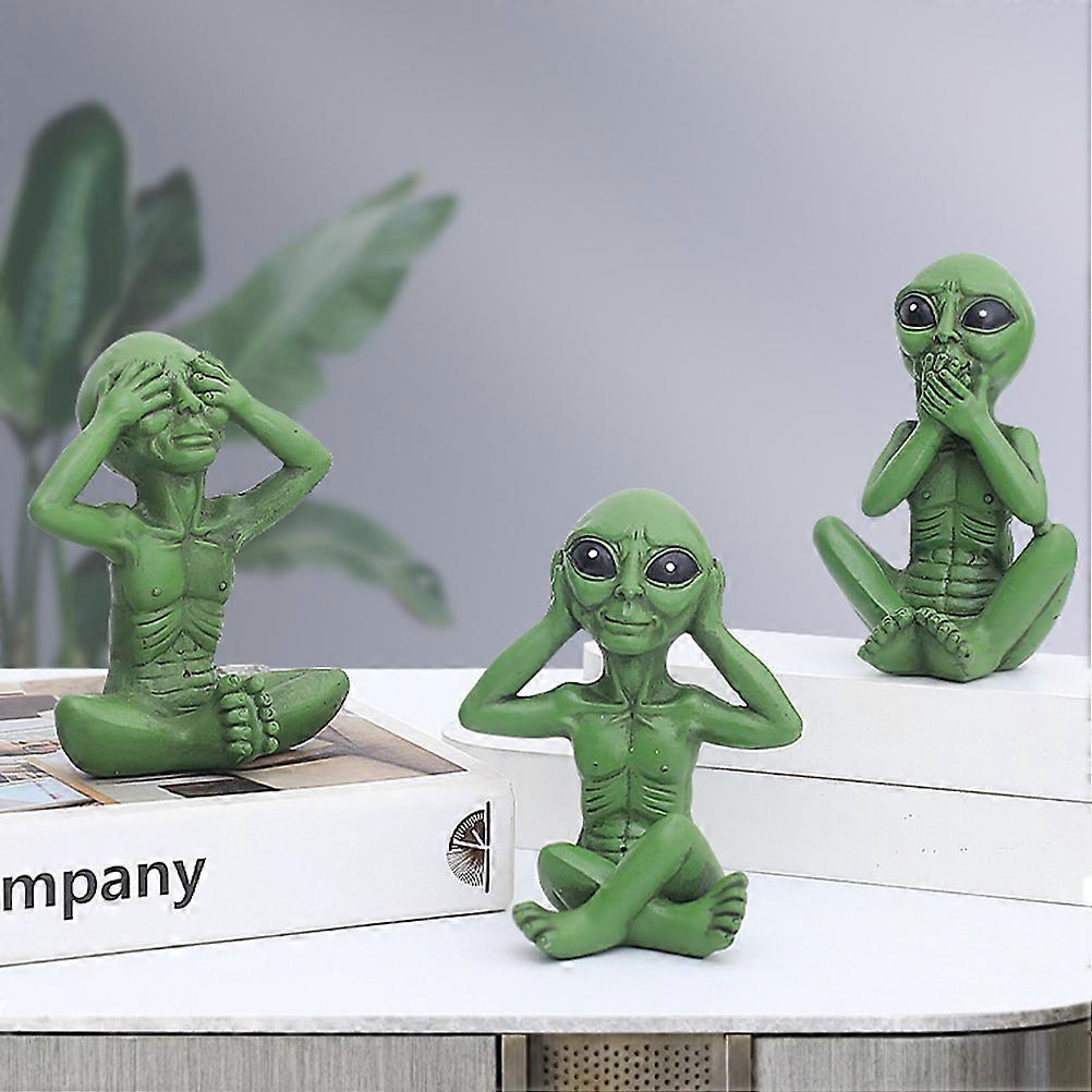 Alien Statue Resin Alien Sculpture Funny Alien Figurine Alien Shaped ...