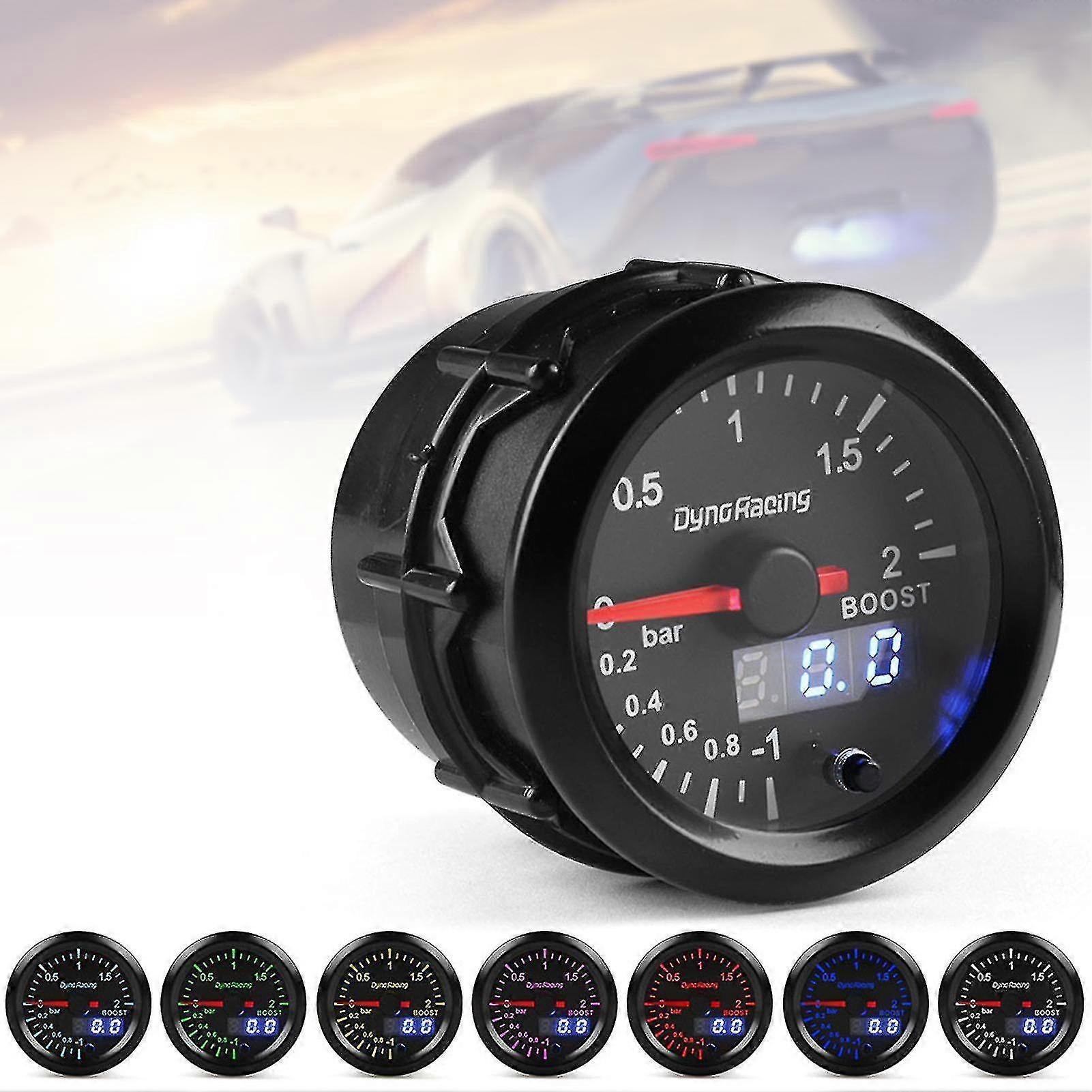 Turbo Boost Gauge Dual Display 2 Bar With Boost Sensor 52mm 2 Inch ...
