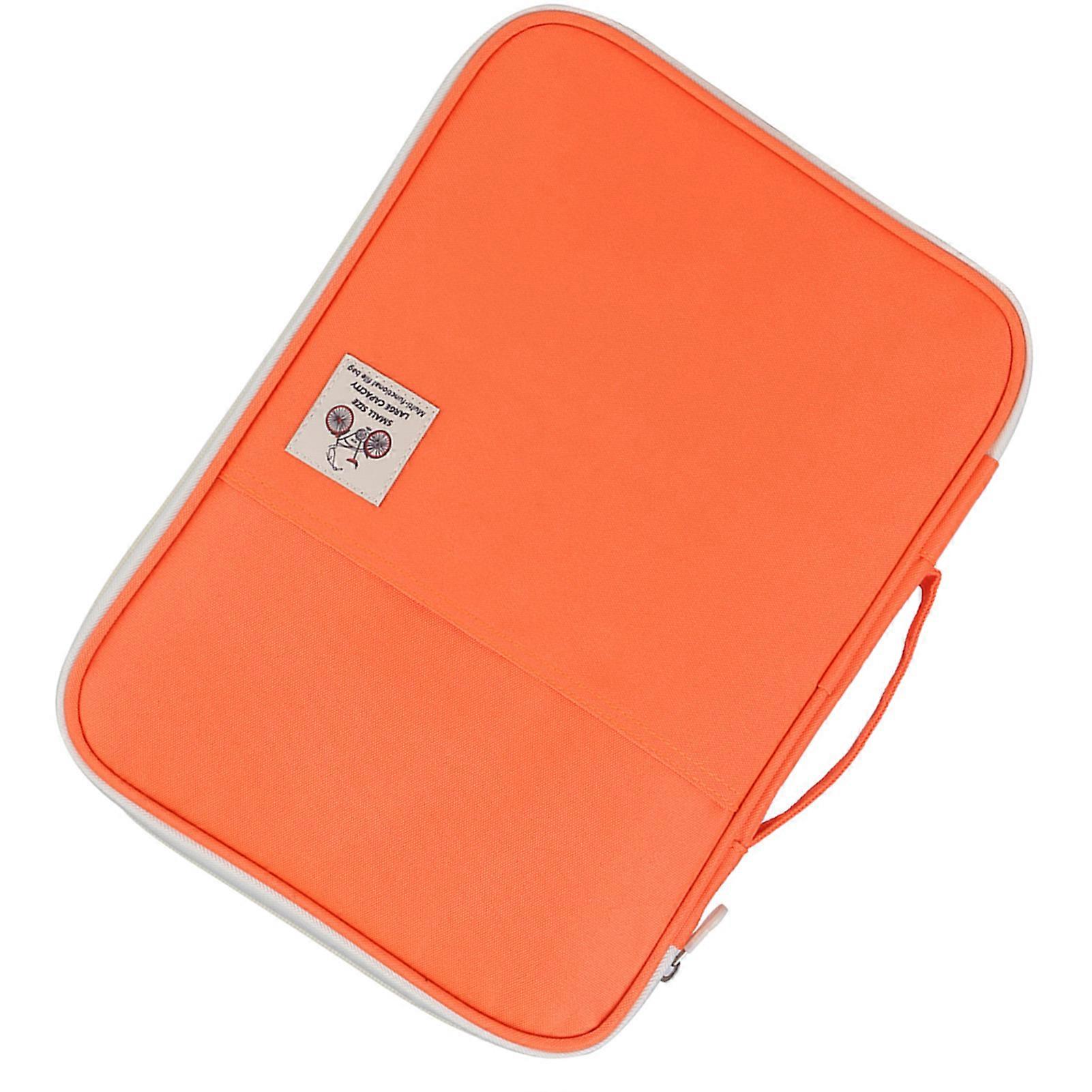Document Bag File Folder Portfolio Organizer Zippered Case A4 Size for ...