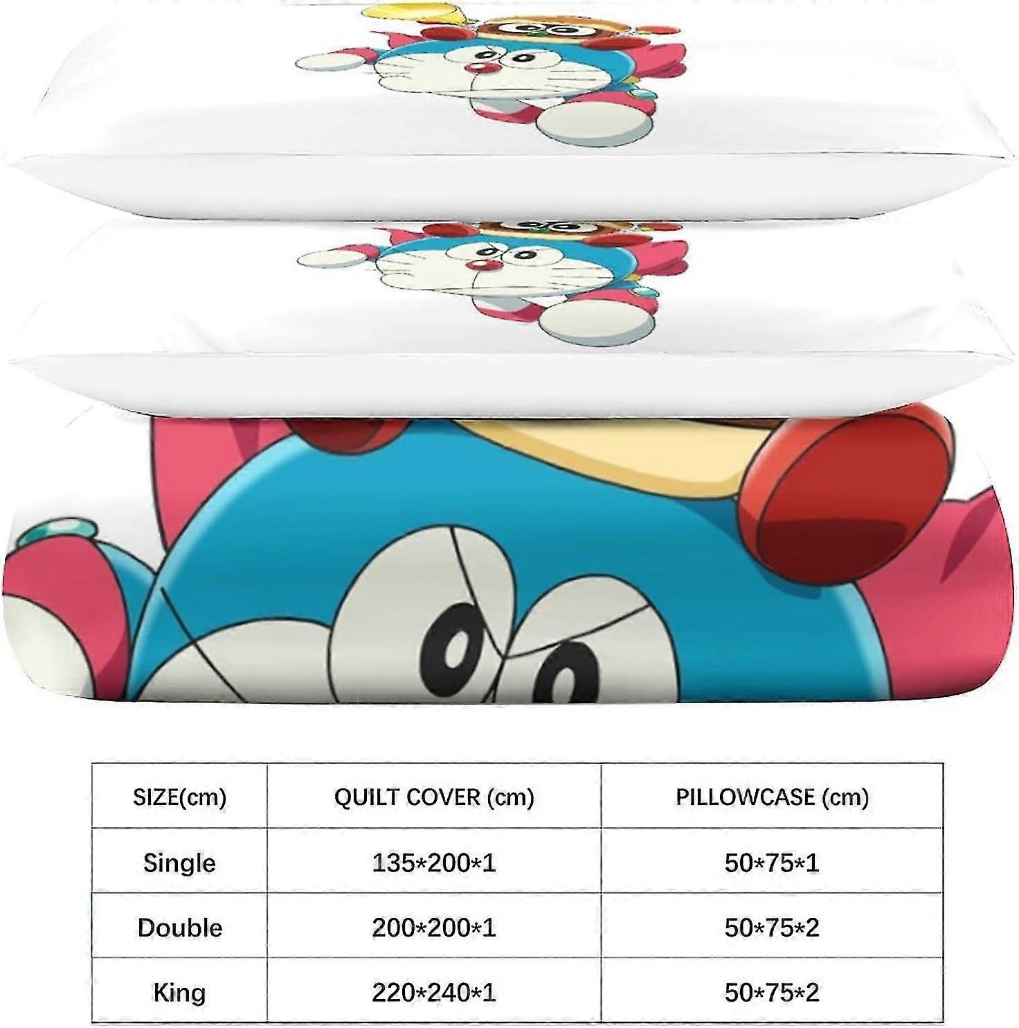 o4497 Bed Sheets Doraemon 3D Printed Duvet Cover Set Soft Microfiber ...