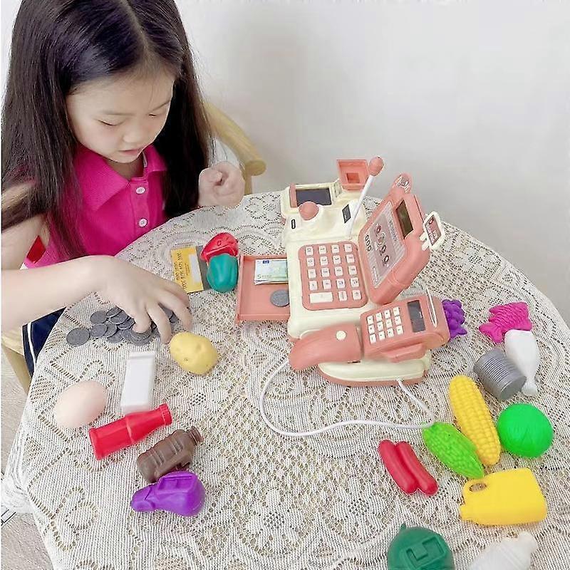 New Children Play House Toy Mini Food Simulation Supermarket Can Scan ...