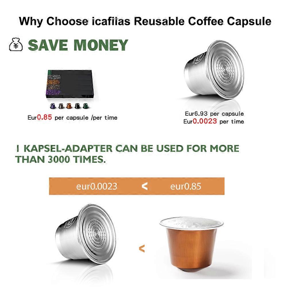 Nespresso Reusable Coffee Capsule Stainless Steel Refillable Filters ...