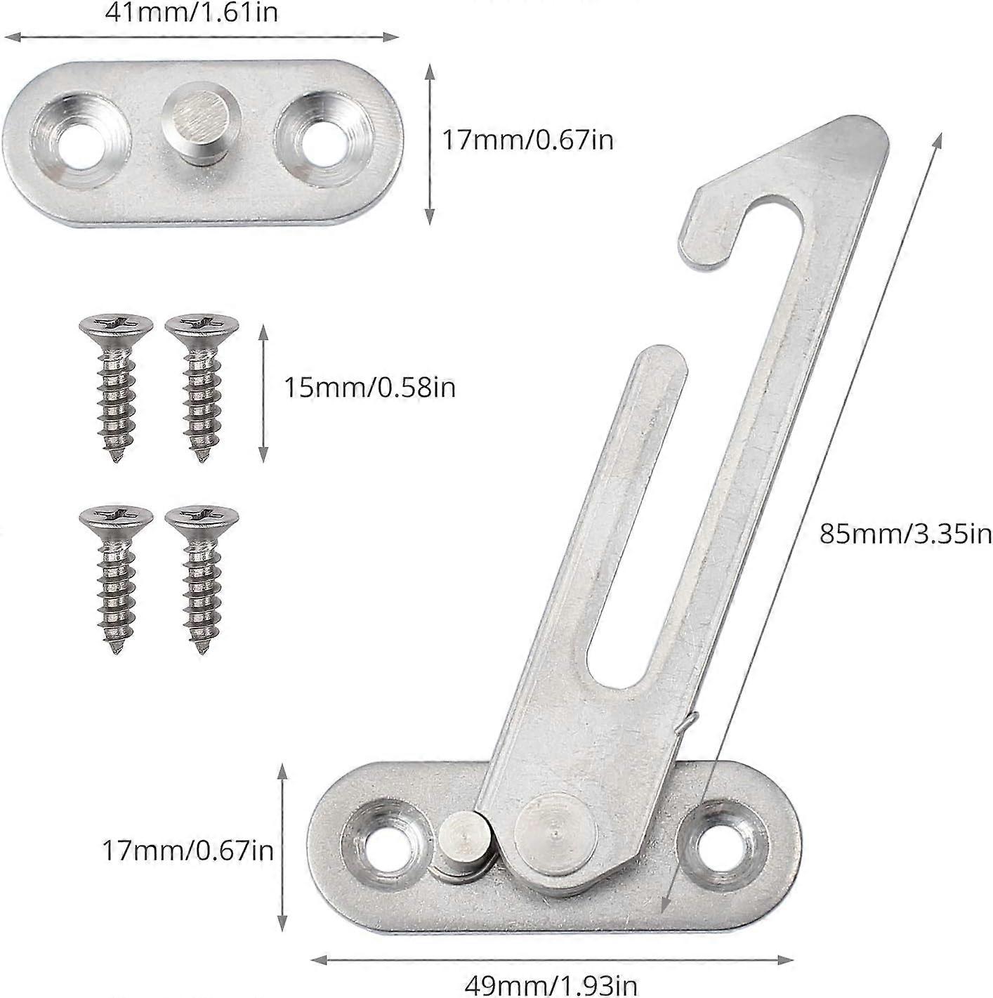 4PCS UPVC Window Lock Stainless Steel Window Restrictor Blocks Latches ...