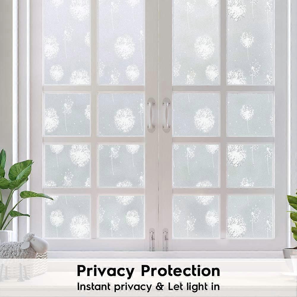 Window film dandelion 44.5x200 cm, frosted glass film for windows ...