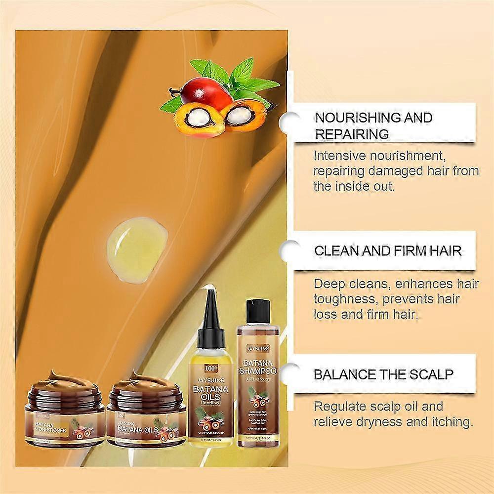 4pcs Pure Batana Oil Hair Growth Set Honduras Batana Anti Hair Loss ...