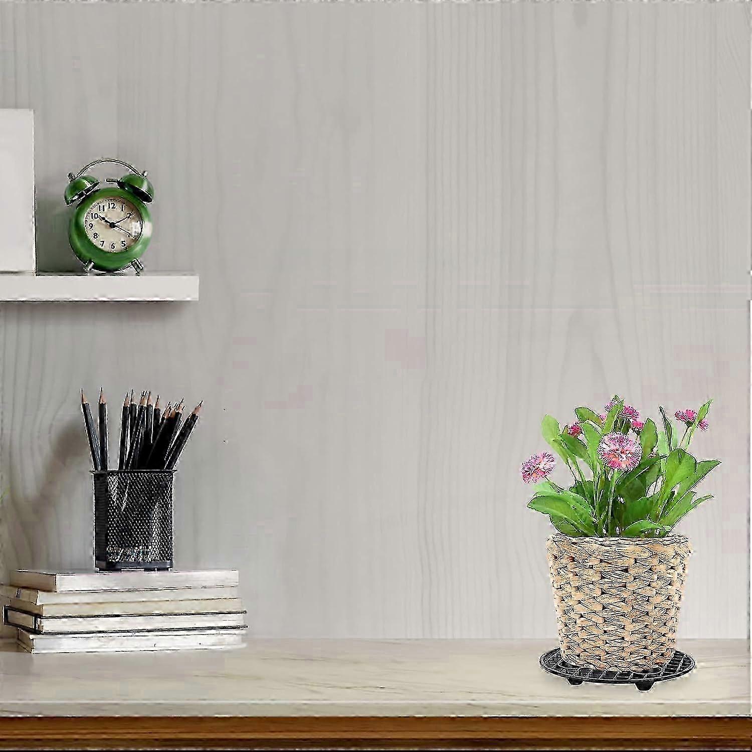 4-Pack Plant Level Pot Lifter, Heavy Duty Plant Stand, Black Round ...