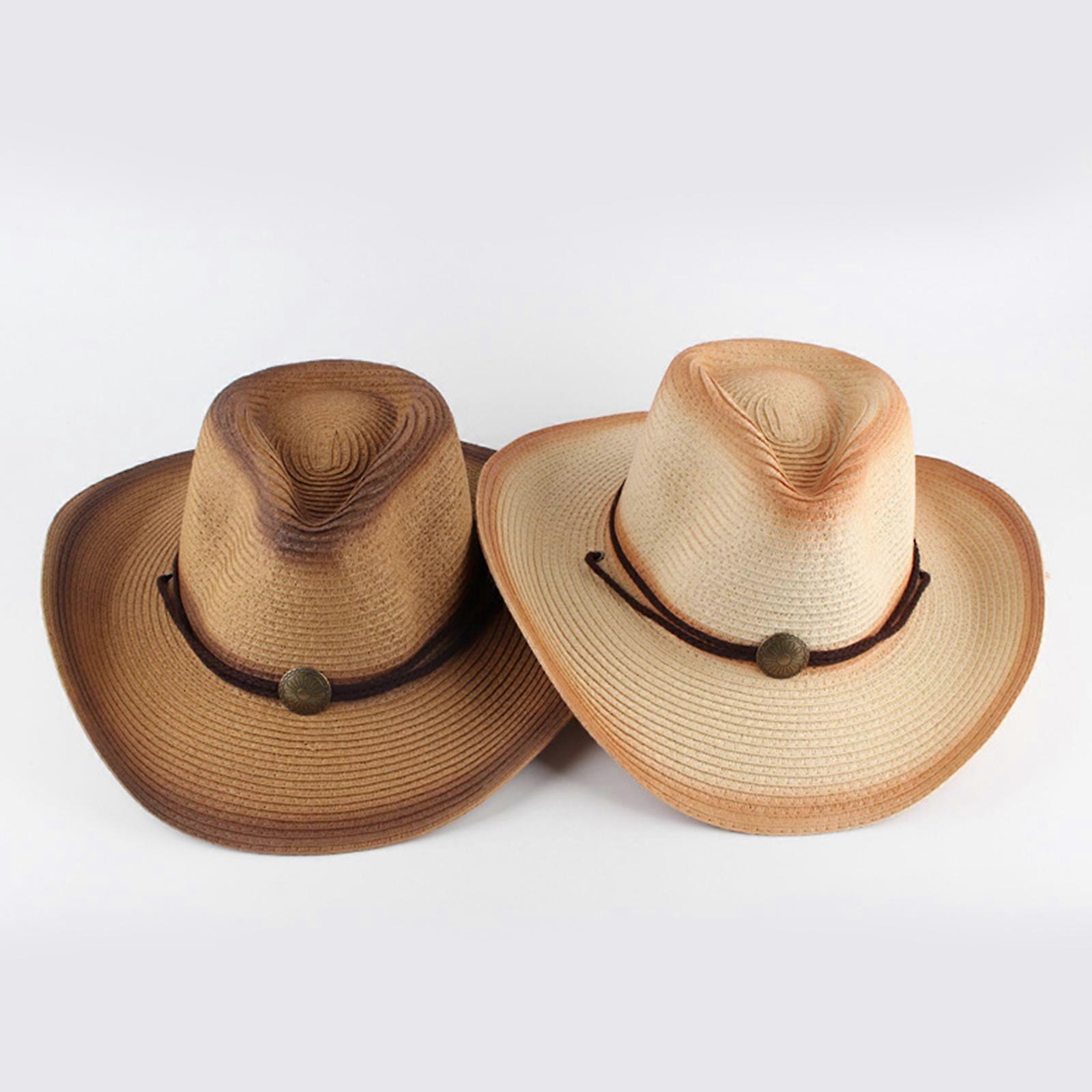 Western Straw Cowboy Hat Straw Hat Straw Western Hat For Men Tavel Hat ...