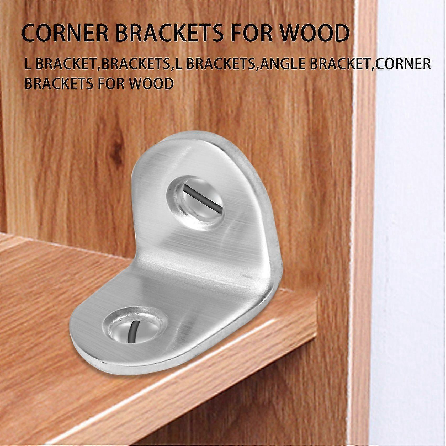 20 Pcs Stainless Steel L Bracket Corner Brace Joint Fastener L Shaped ...