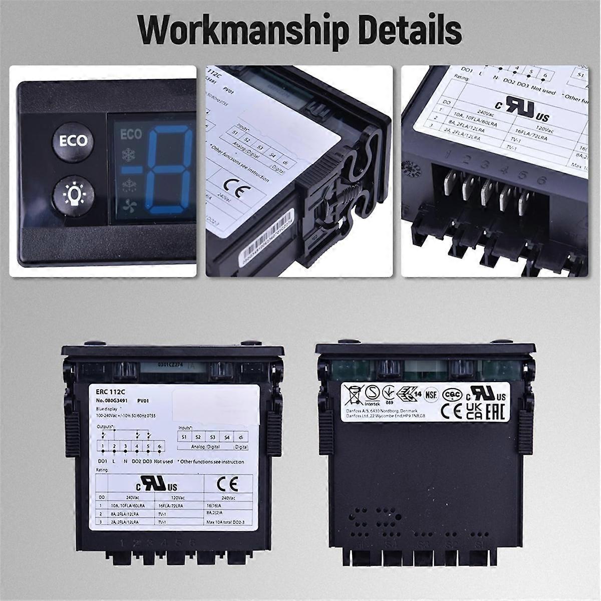 Erc112C Temperature Controller Kit, Electronic Refrigeration Controller ...