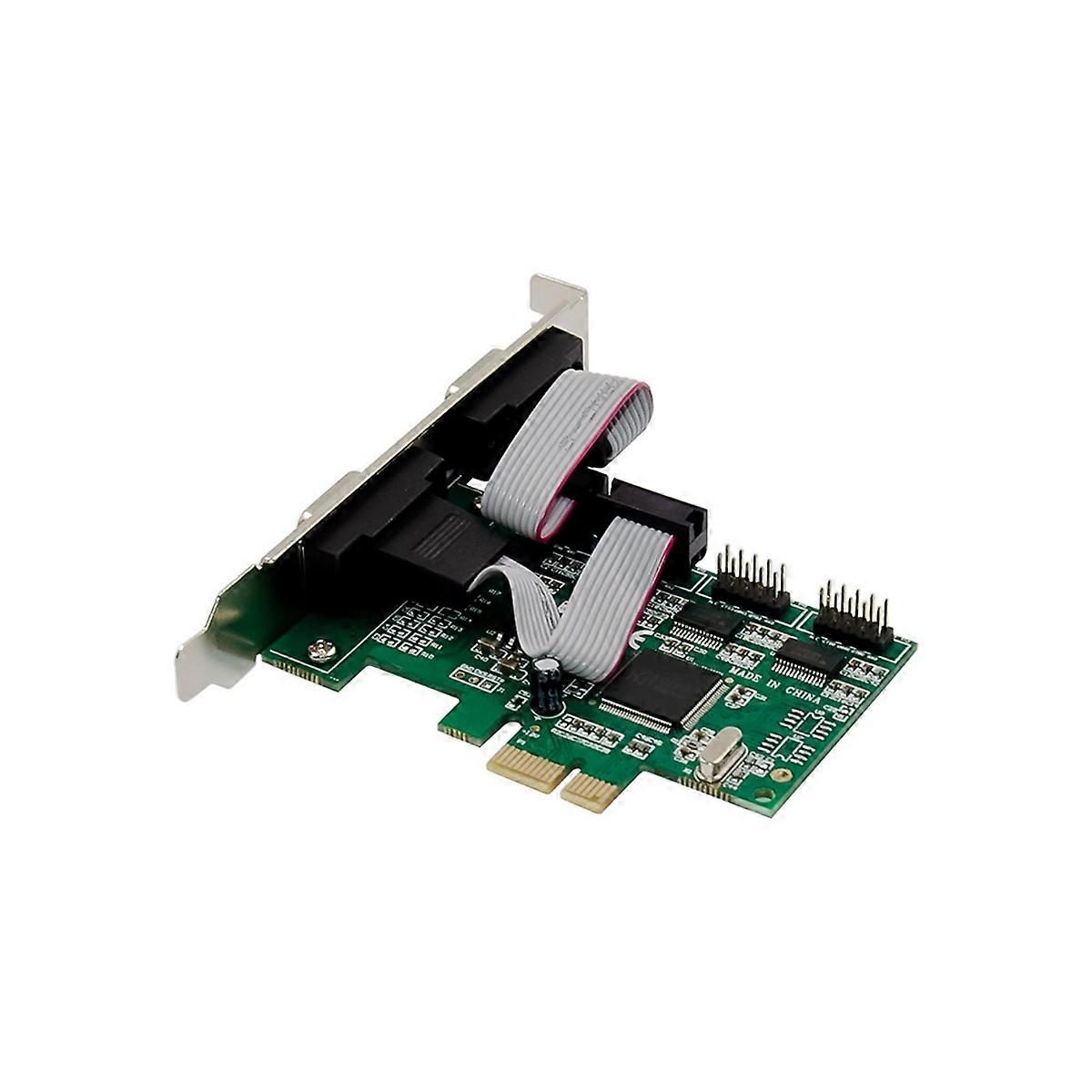 Expansion Card ST310 PCIe X1 CH384L 4S DB-9 Pin RS232 COM Port Multi ...