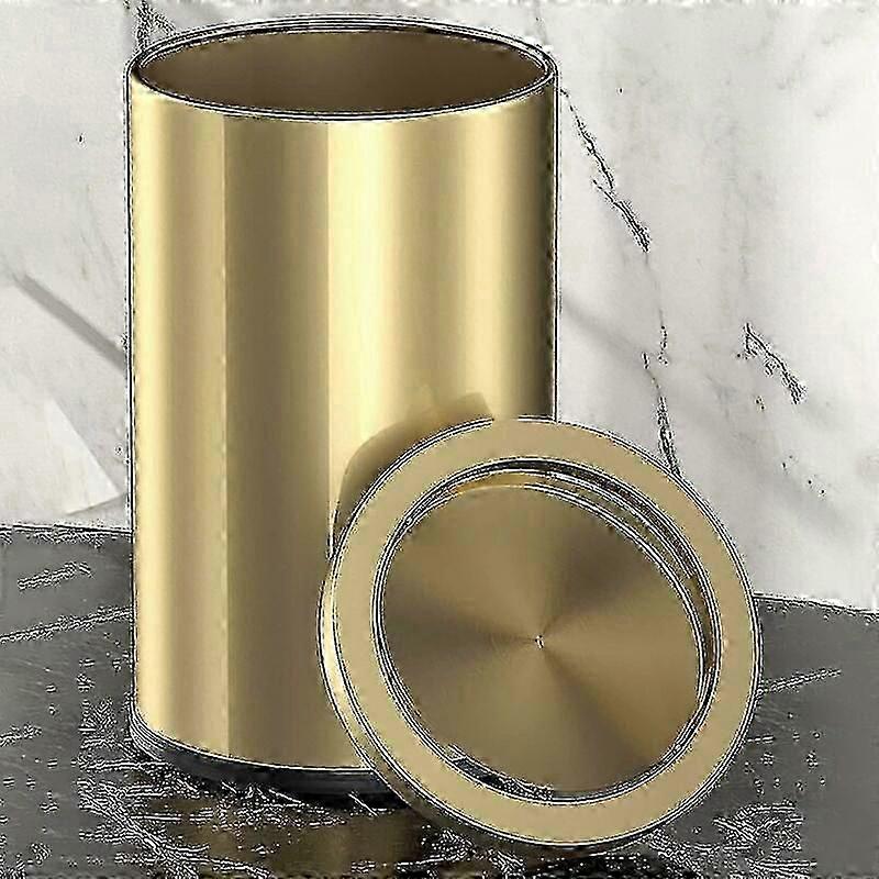 European Style Gold Steel Bin 9L with Swing Lid Bathroom Essential ...