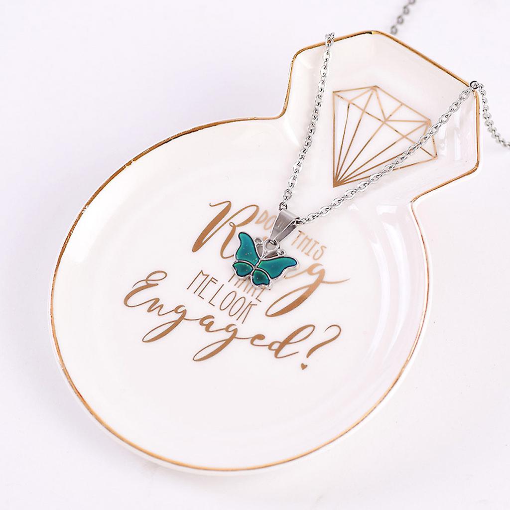 Magic Emotion Mood Necklace For Butterfly Gemstone Pendant For W/ Color ...
