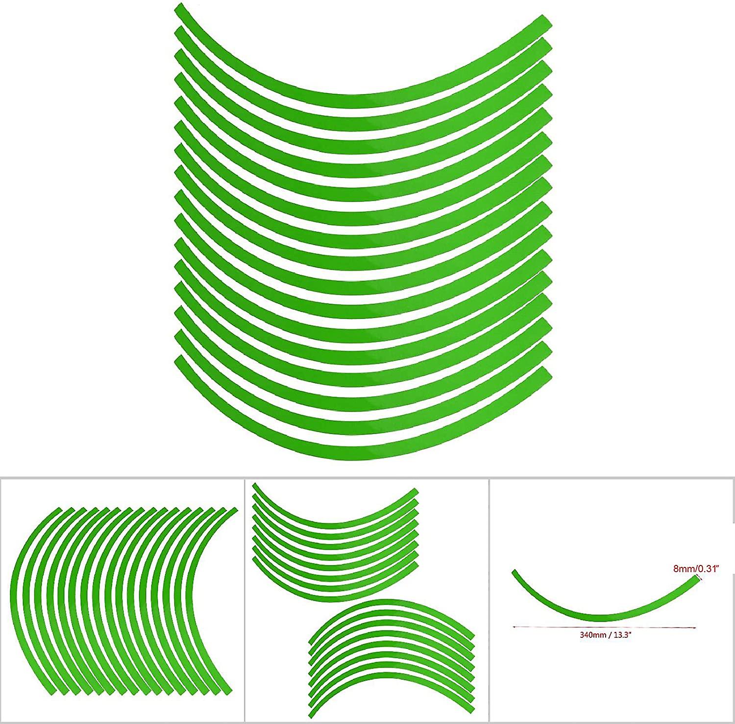 Green Decal Tape Pinstripe Wheel Stickers Universal Car Motorcycel ...